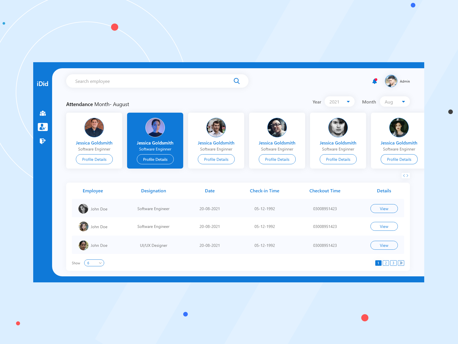Attendance Record UI UX Design by SAMARITAN TECHNOLOGIES on Dribbble