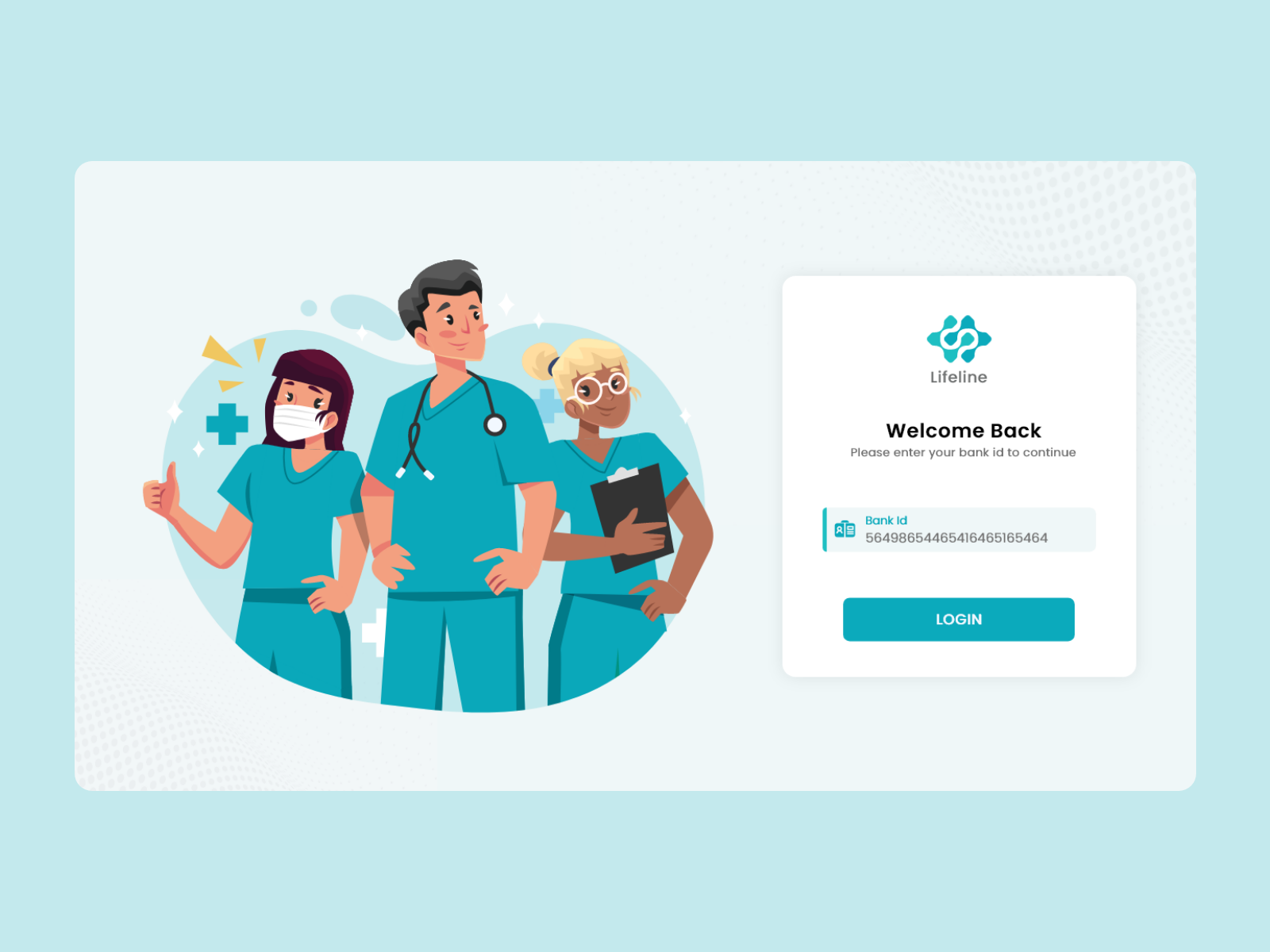 Hospital Login Screen Design by SAMARITAN TECHNOLOGIES on Dribbble