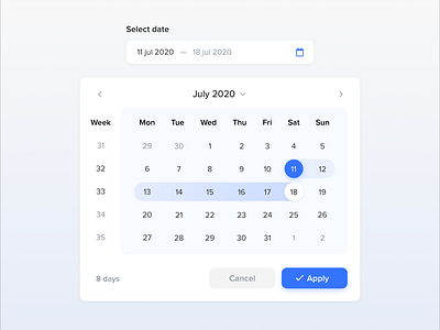 Date Picker by Teti Struts | Dribbble