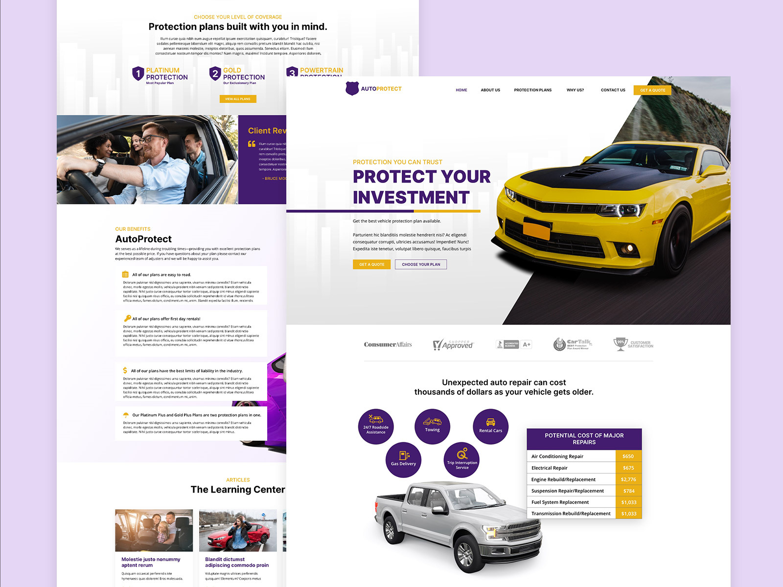 Auto Insurance by Lara K M on Dribbble