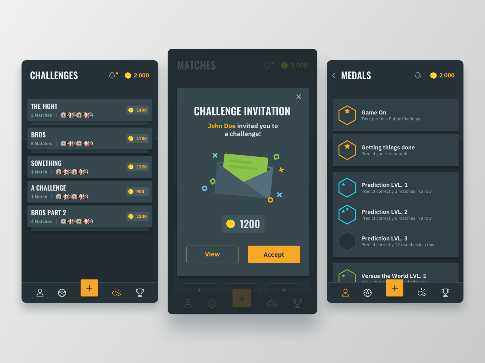 Challenges, Invitation and Medals by Blerta Beselica on Dribbble