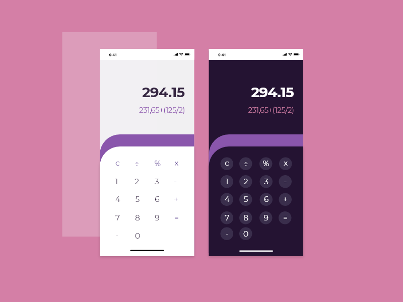 Mobile Calculator Design by darius95 on Dribbble