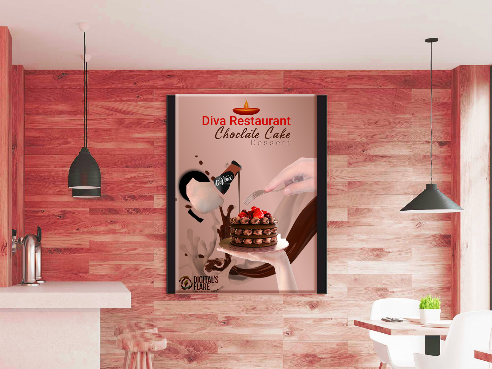 Restaurant Wall Poster by laraib Zamir on Dribbble