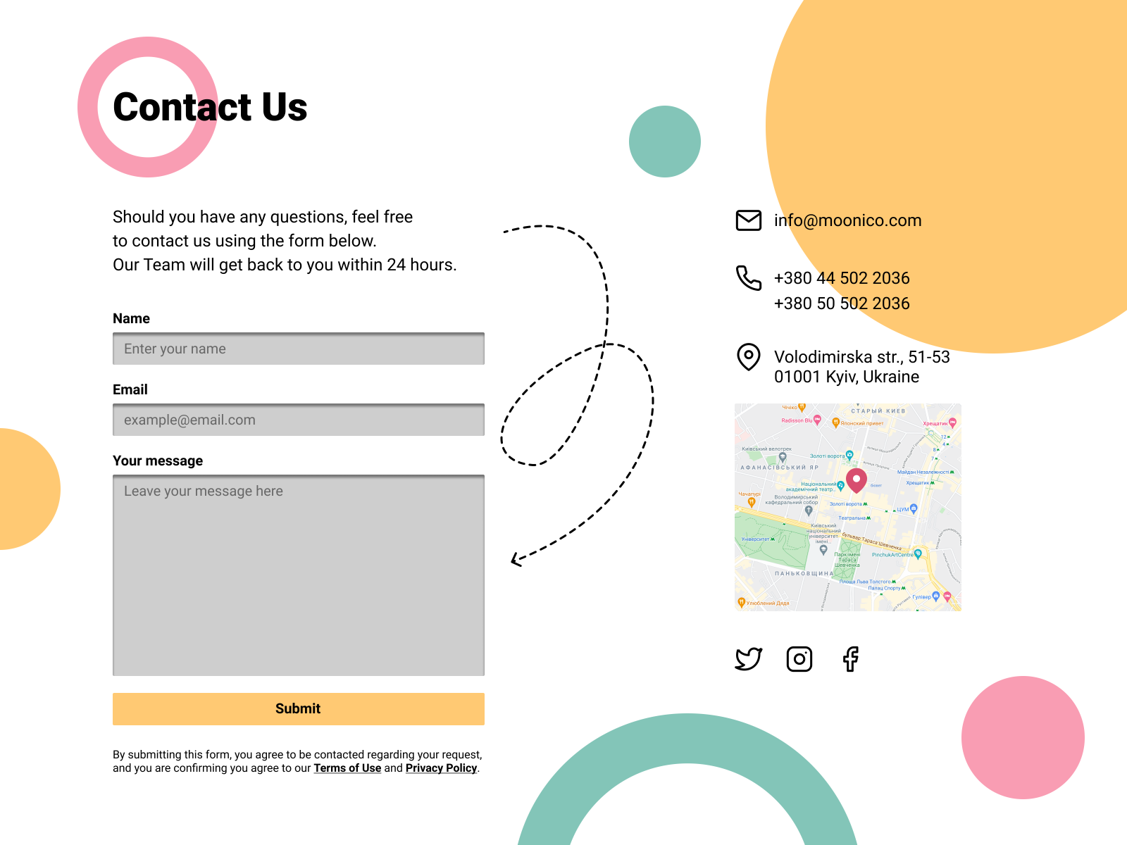Daily UI 028 — Contact Us by Mus Minimus on Dribbble