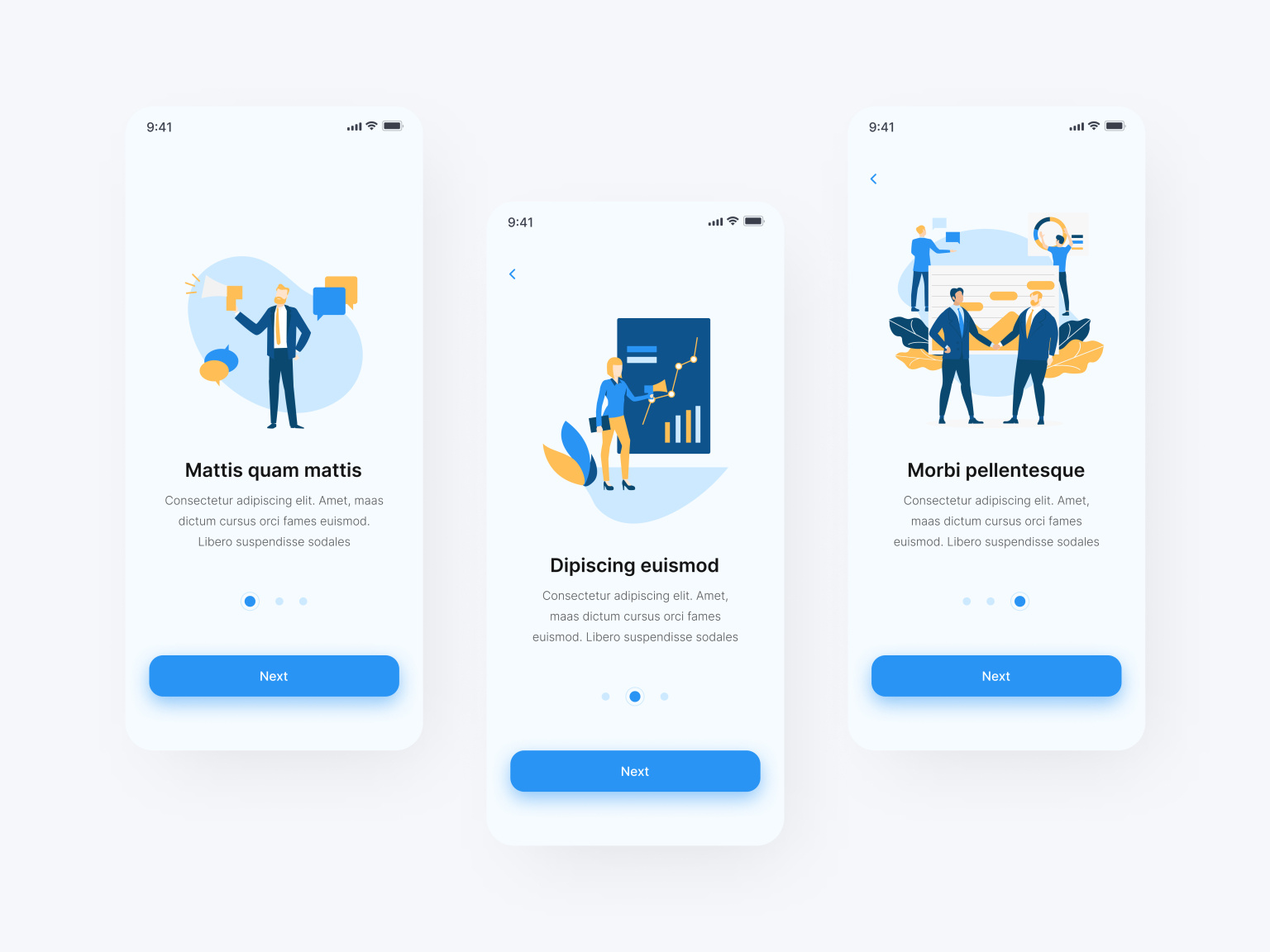 Mobile Onboarding Screens by Dmm kreativ on Dribbble