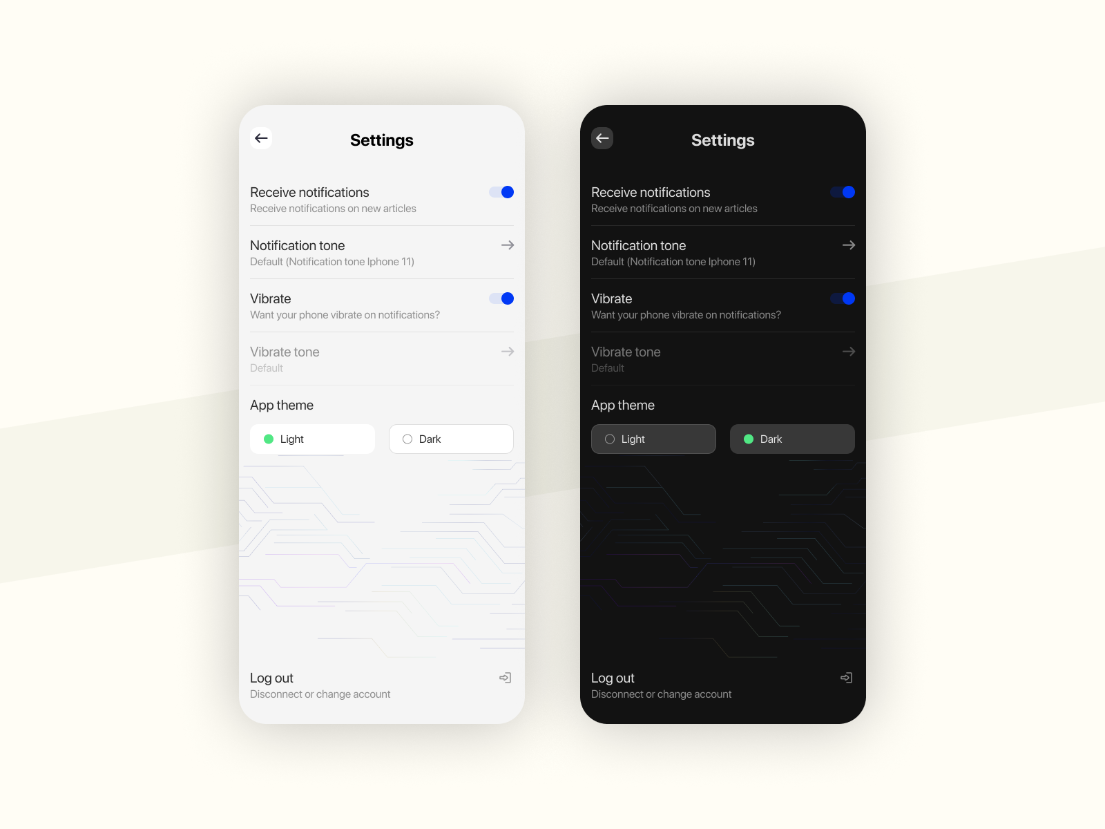 Daily UI 7 - Settings by Leonardo Morrot on Dribbble