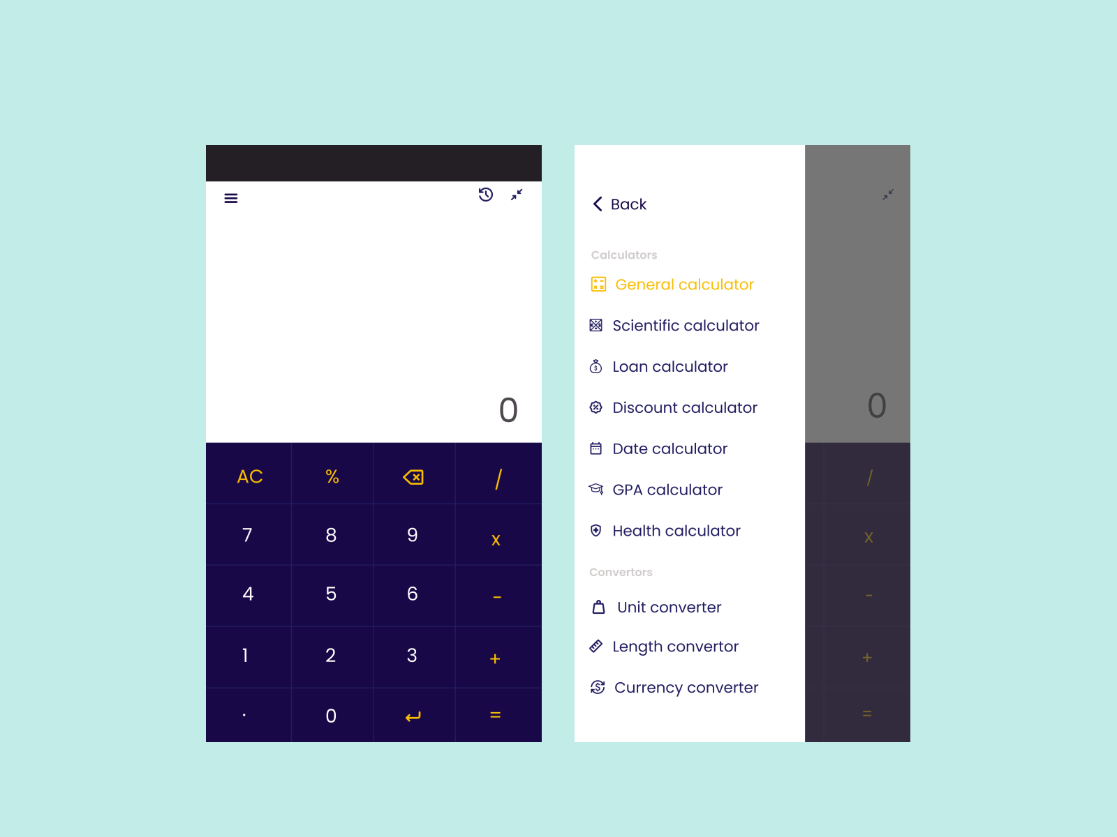 Calculator app design by Zinia Nawrin Sukhi on Dribbble