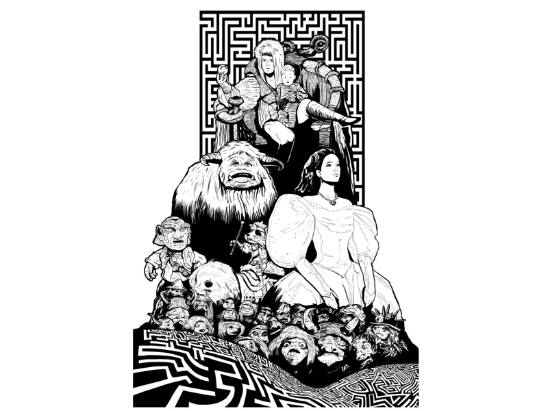 Labyrinth Movie Clipart Black