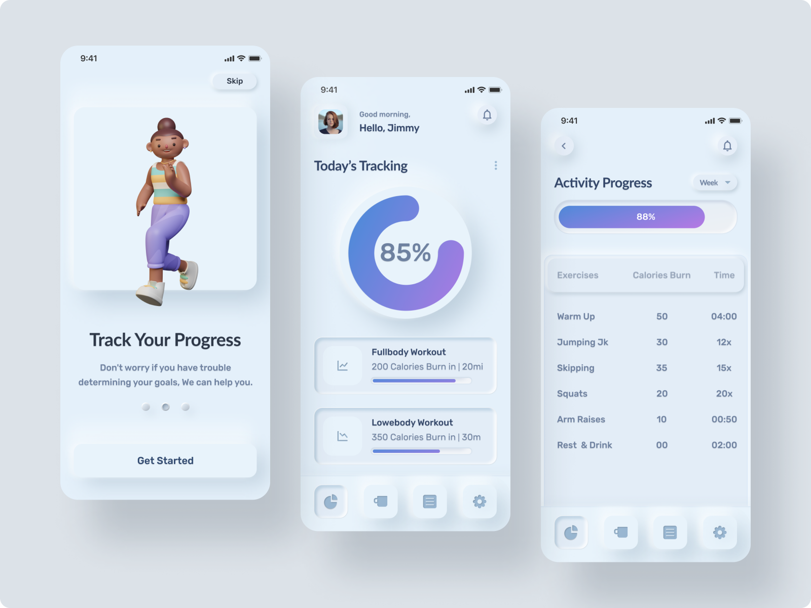 Fitness Tracker _ App Design by Sozib Haasan 🔥 on Dribbble
