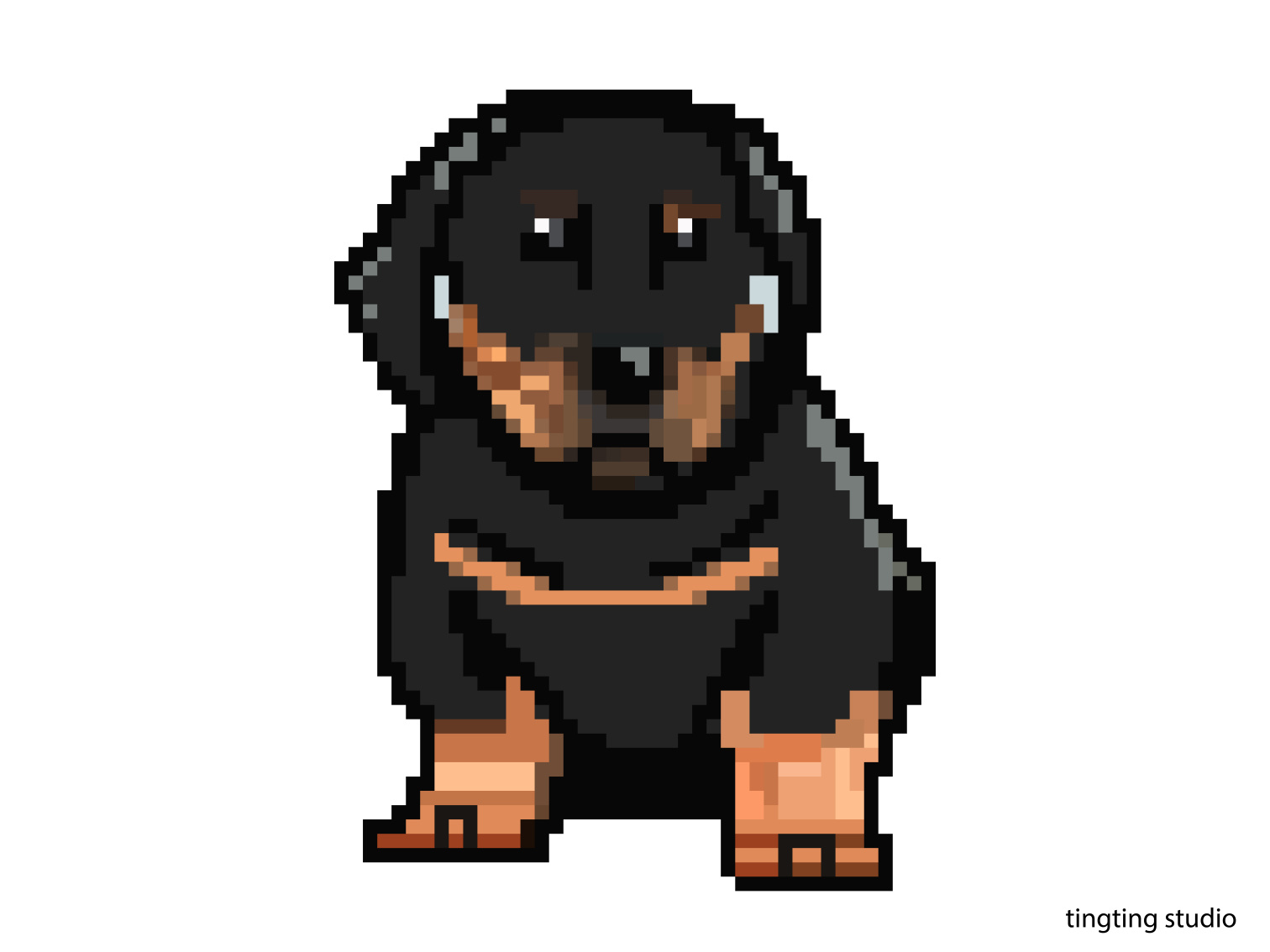 Little Dog Pixel art by Tingting Studio on Dribbble