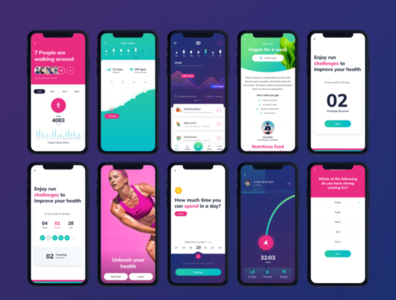 Fitness UI design by Adil Zaman on Dribbble