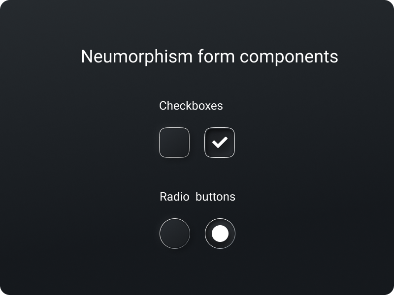 Neumorphism form components by Haresh on Dribbble