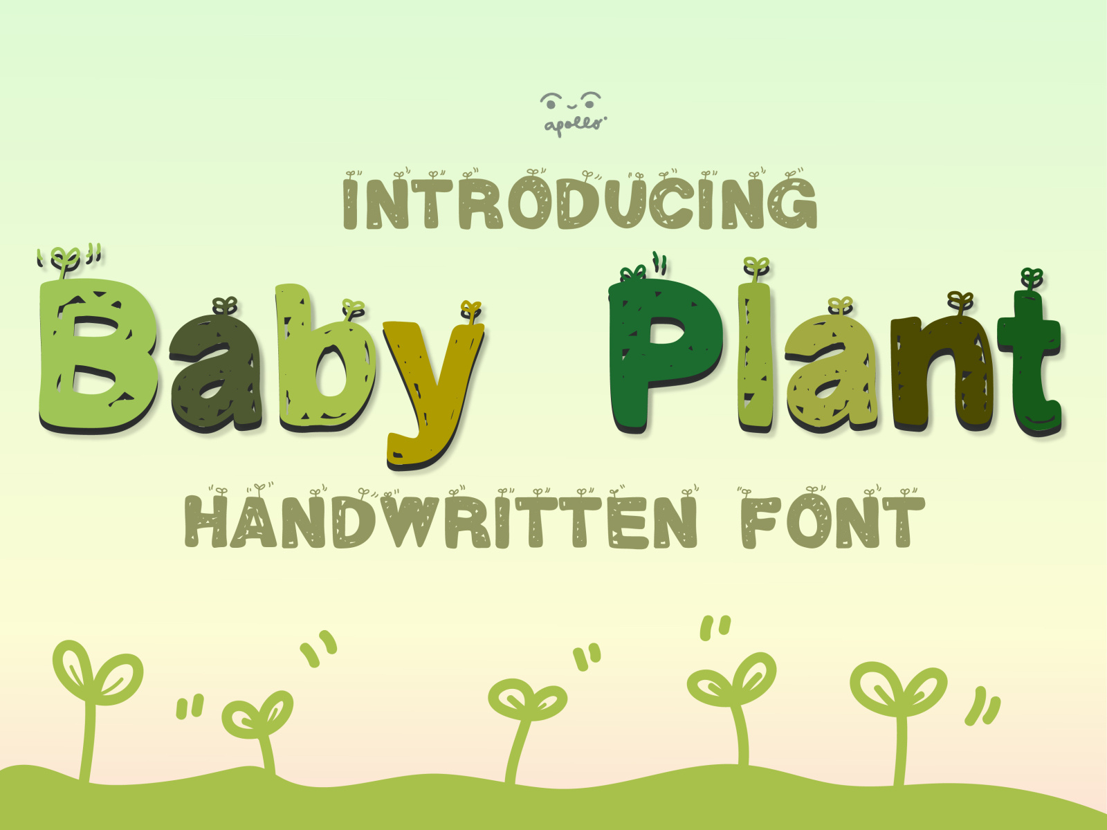 Baby Plant Font by apollo_no64 on Dribbble