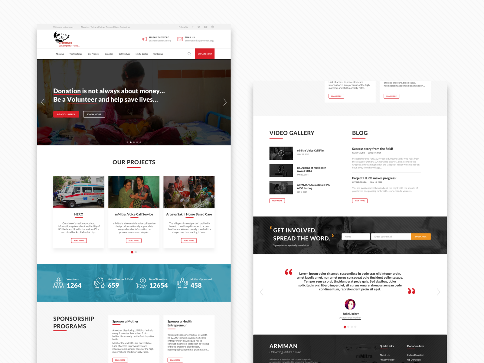 NGO Site redesign by Walter Cardoz on Dribbble