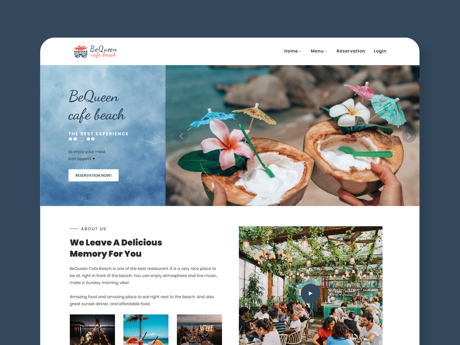 Cafe Website Design UI by Safitri Herdian R on Dribbble
