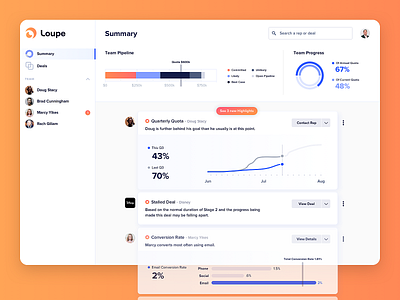 Highlights UI by Chad Hostetter for High Alpha on Dribbble