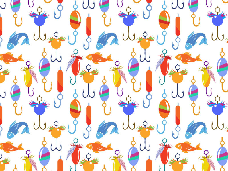 Cute Fishing Pattern by Tatiana Cociorva on Dribbble