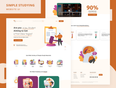 Simple Studying Website UI by Punit Bhalodiya on Dribbble