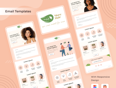 More Hair Email Template UI by Punit Bhalodiya on Dribbble