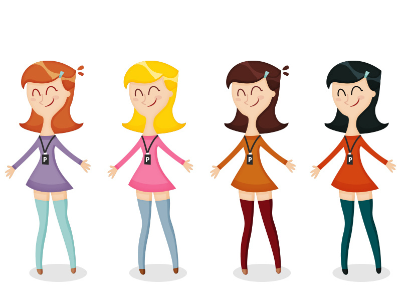 Female characters by Dries Lambrecht on Dribbble