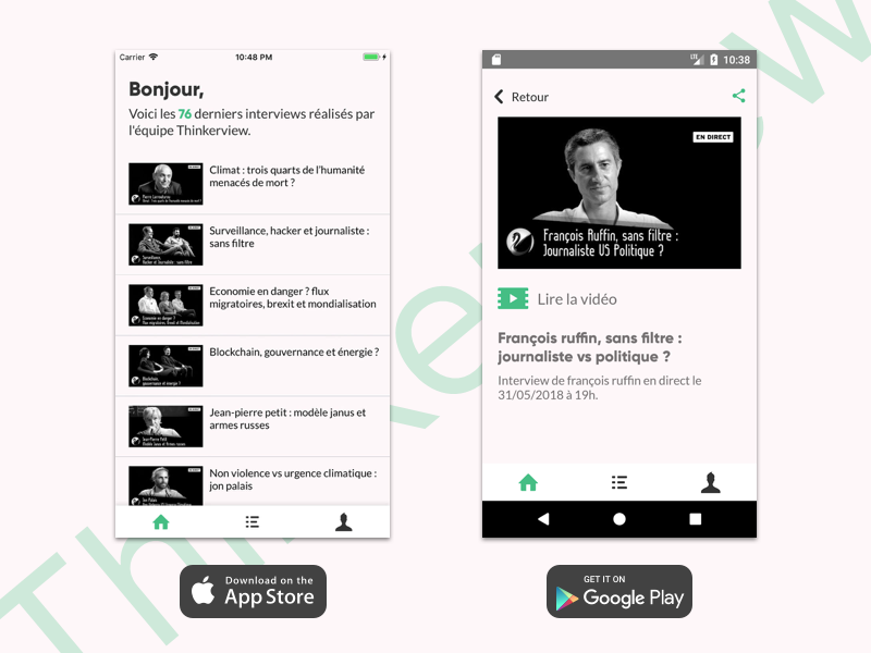 Thinkerview App by Pierre Bresson on Dribbble