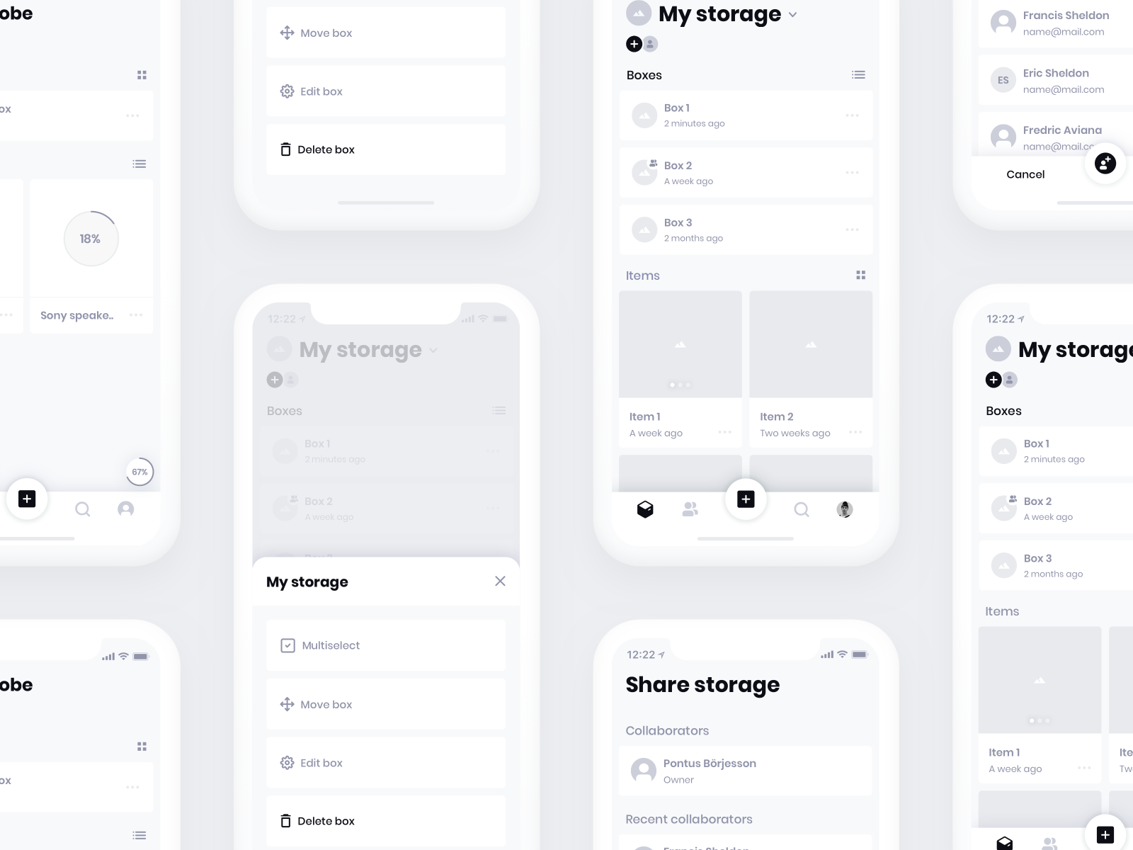 HiFi Wireframes v2 by Pontus Börjesson for Future Memories on Dribbble