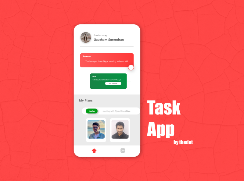 Task App Shot by ThedotTech on Dribbble