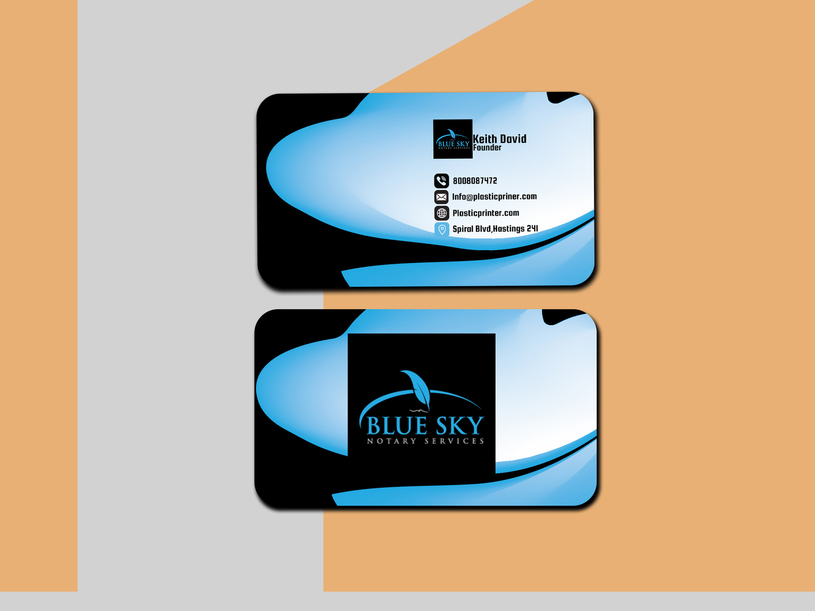 Blue Sky Business Card Design by Johirul Islam on Dribbble