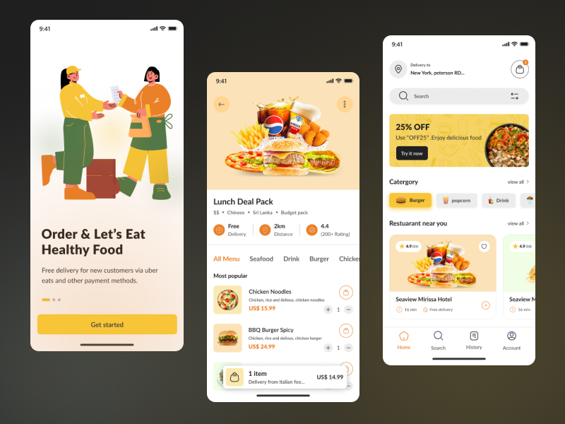 Fast food App Design by Ashan Niroshana® on Dribbble