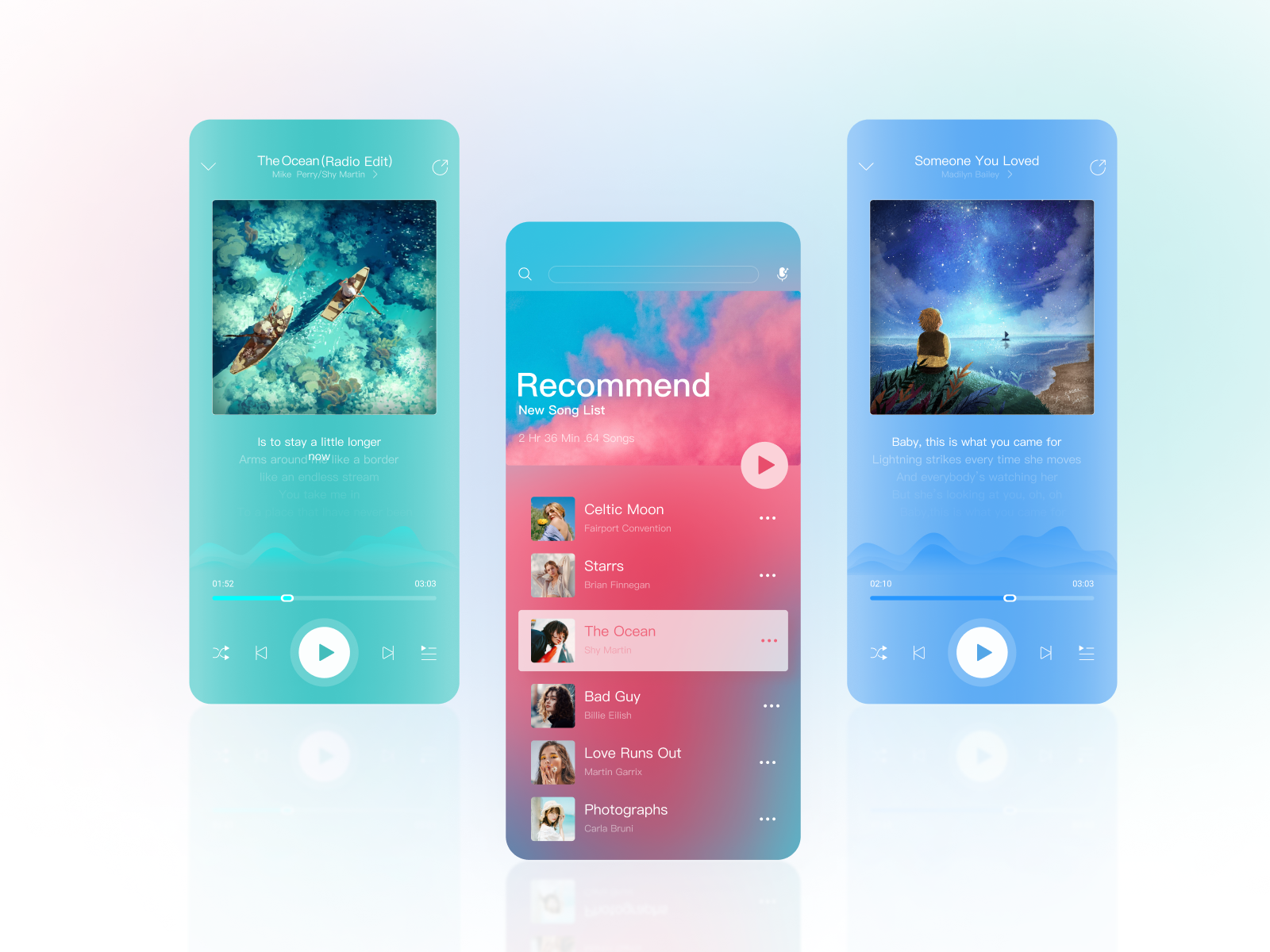 Music interface design 音乐界面设计 by Song Liu on Dribbble