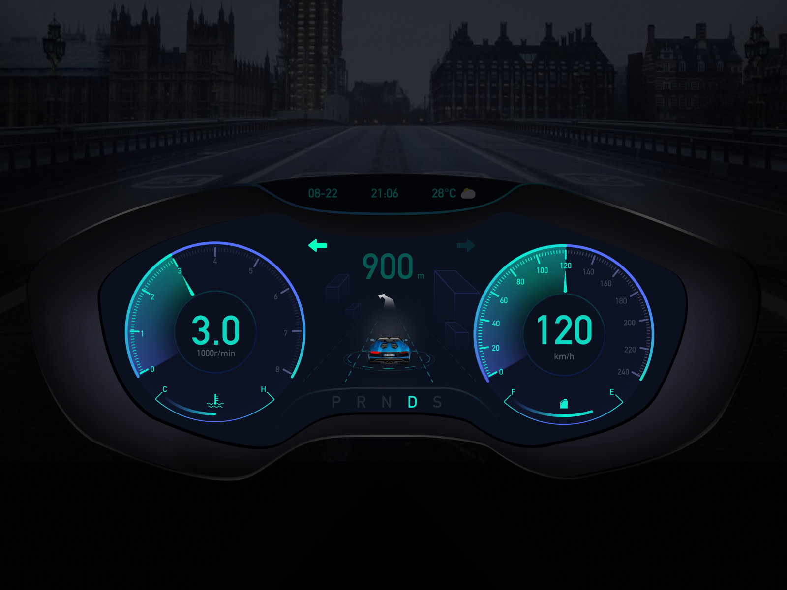 Car dashboard design 车载仪表设计 by Song Liu on Dribbble