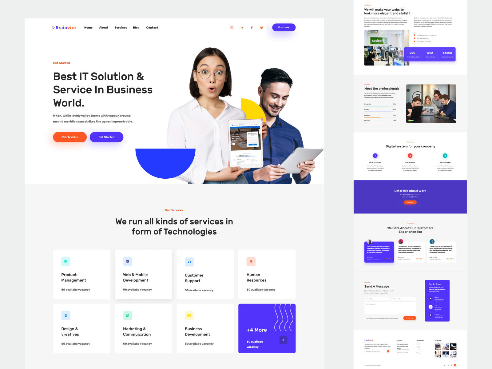 Brainvire - IT Solutions & Services website Design by Md. Golam Kader on Dribbble