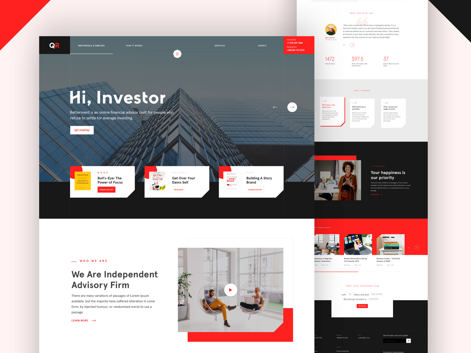 Financial solution agency website by Nasir Uddin on Dribbble