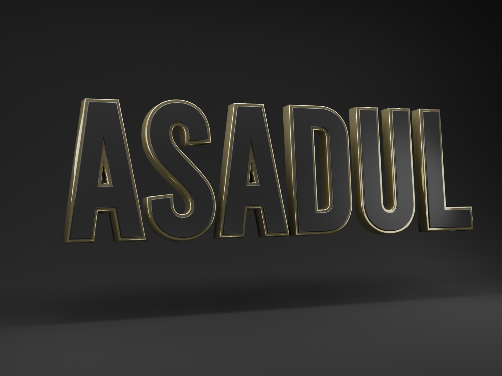 3D Name Design(Golden Effect) by Asadul Islam on Dribbble