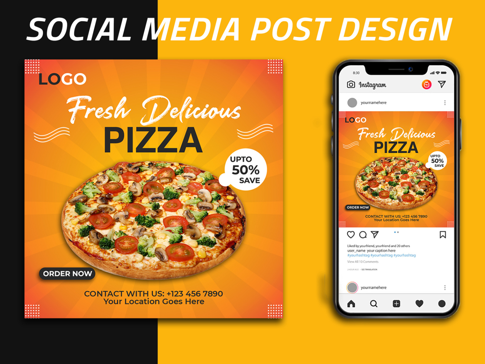 Food Menu social media post design | Facebook | Instagram by Sheikh ...