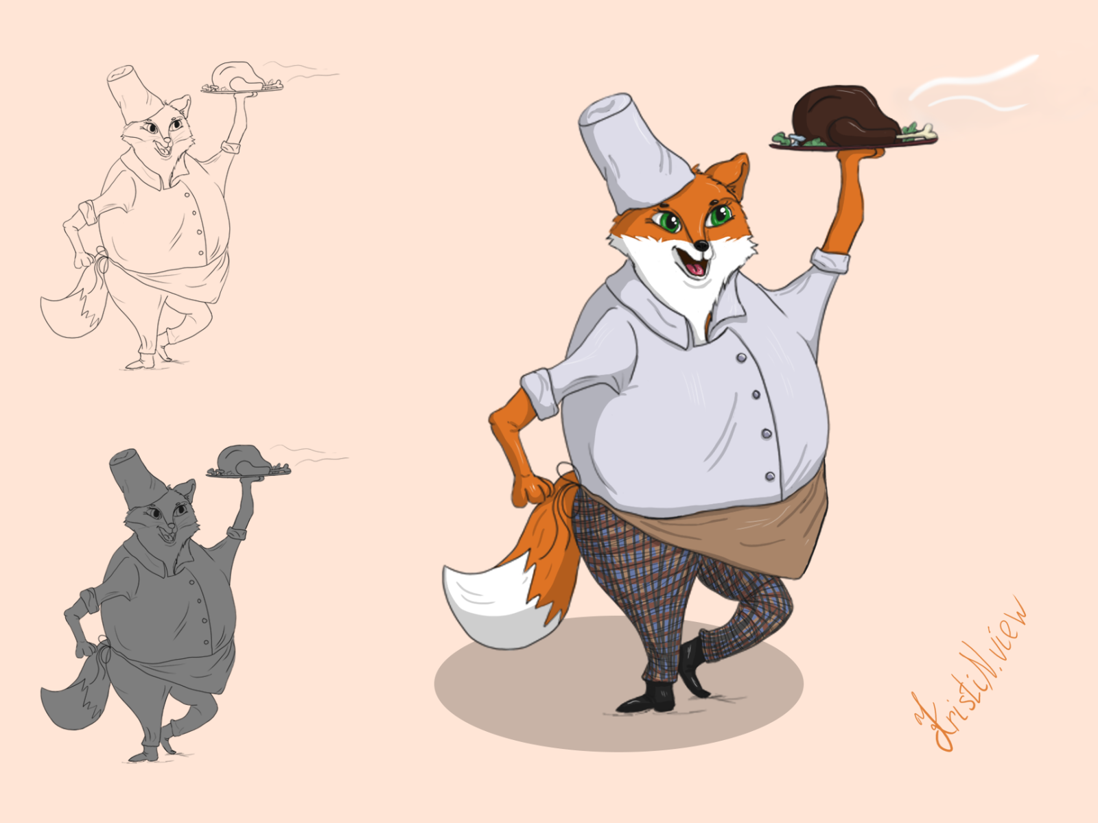 Fat Phil Fox | Character illustration by Kristina Novikova on Dribbble