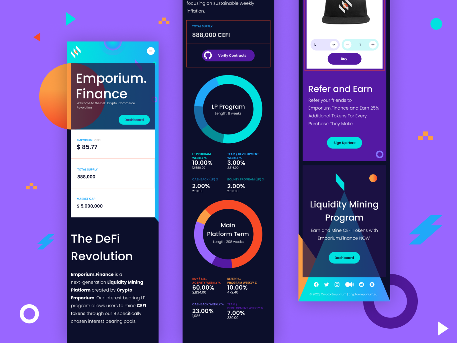 Mobile Web Design For Crypto Currency by Calin Ciobanu on Dribbble