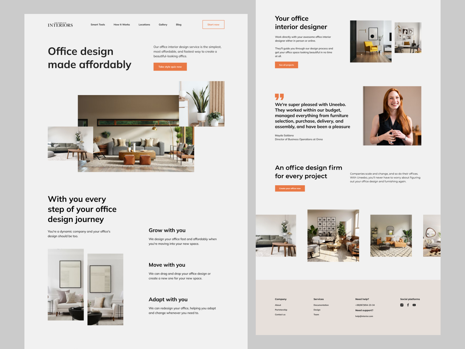Interior Design Landing Page by Olha Heichenko on Dribbble
