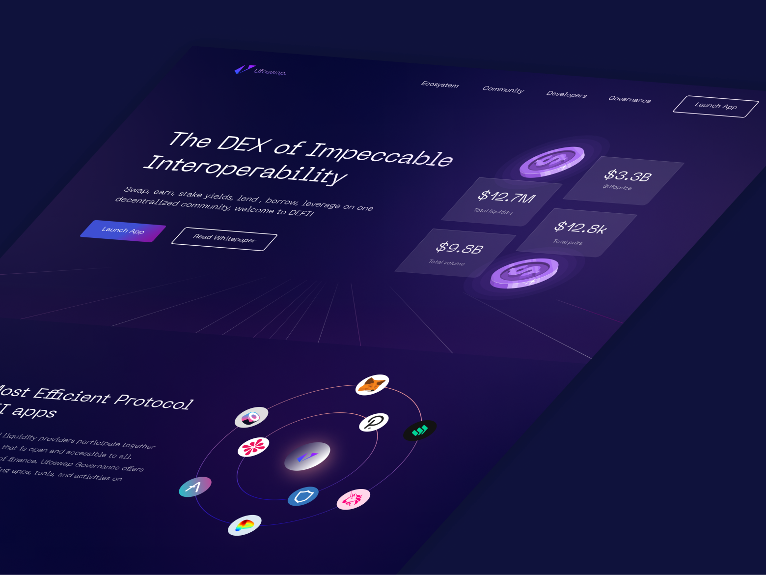 DEX Landing Page Design by Daniel Mbazu on Dribbble