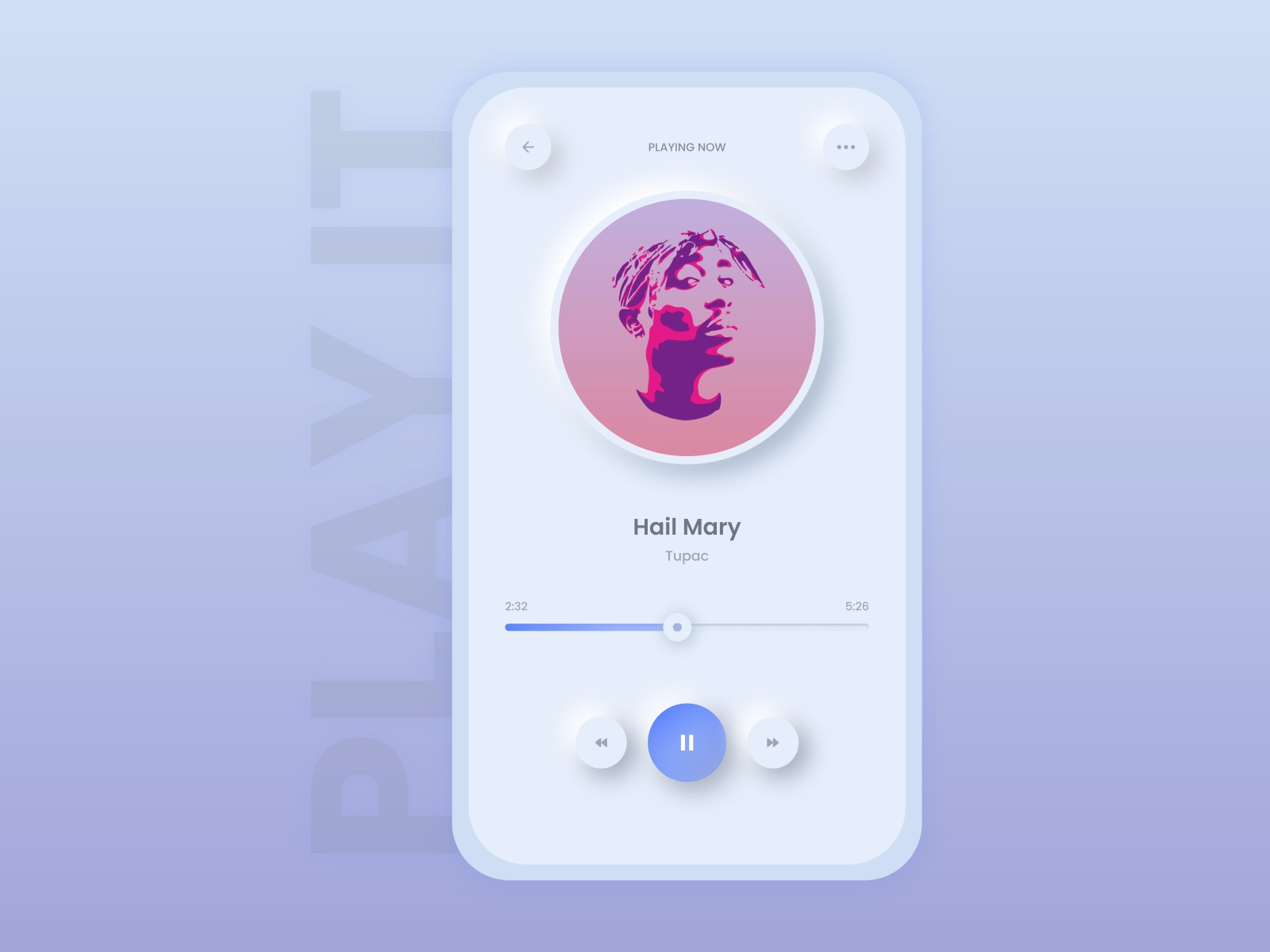 Neomorphism music player by Farhan Ahadi on Dribbble