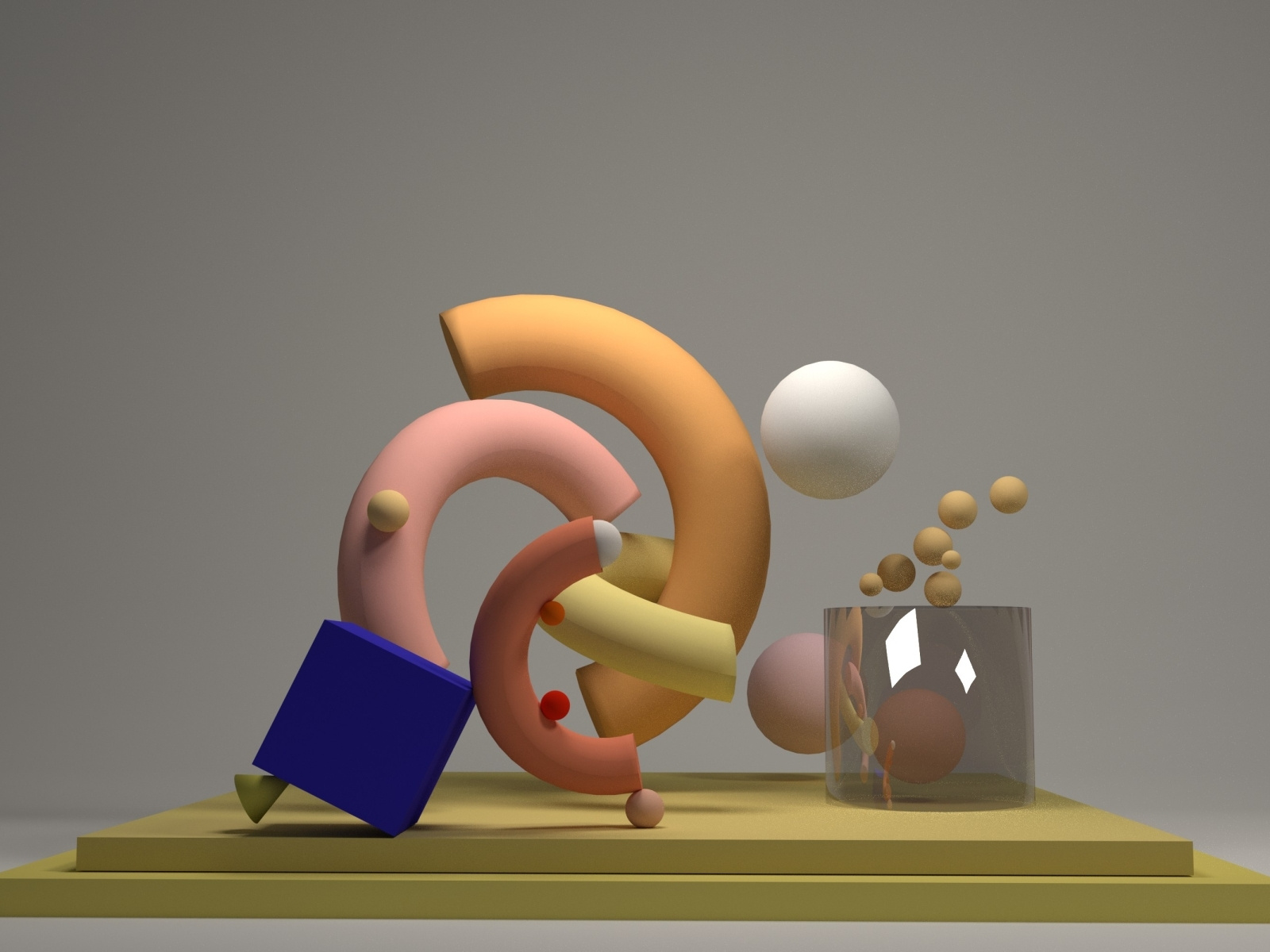 abstract basic shape composition by Nadifal Farizi on Dribbble