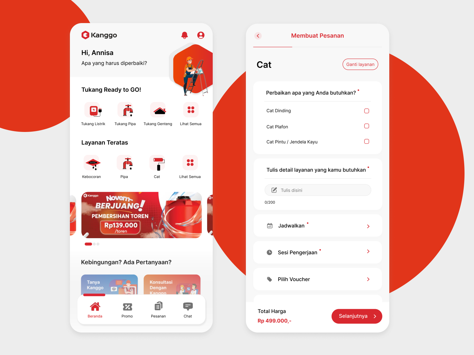 Revamp Kanggo App by Annisa Dwi Atika on Dribbble