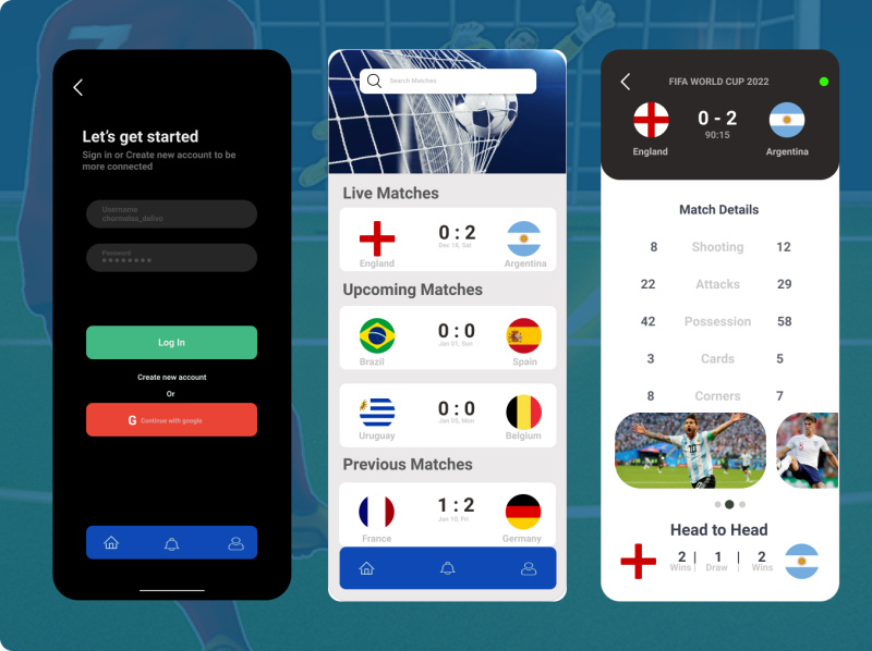 Online Football live Score by Aleen on Dribbble