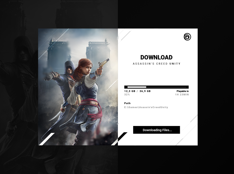 Ubisoft Connect Download Ongoing Screen by SVIN MEDIA on Dribbble