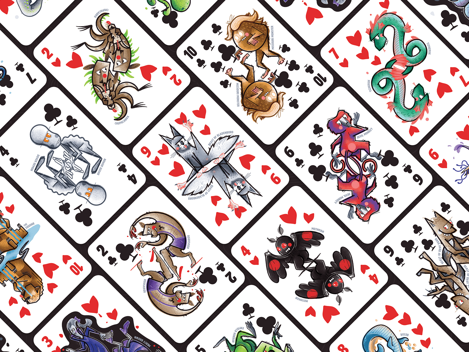 Illustrated Cryptid Card Deck by Matt Benson on Dribbble