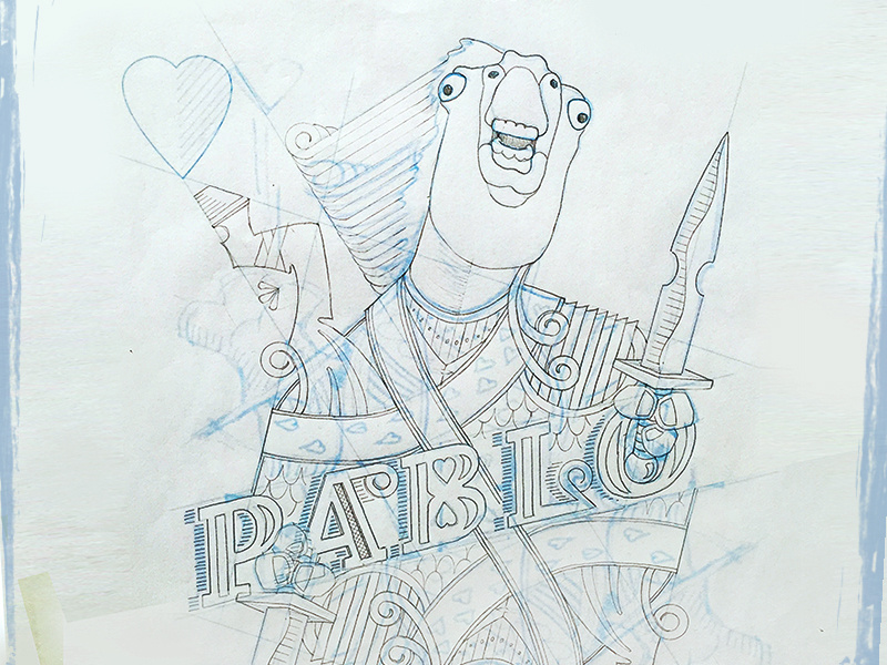 Pablo Tshirt Sketch by Matt Benson on Dribbble