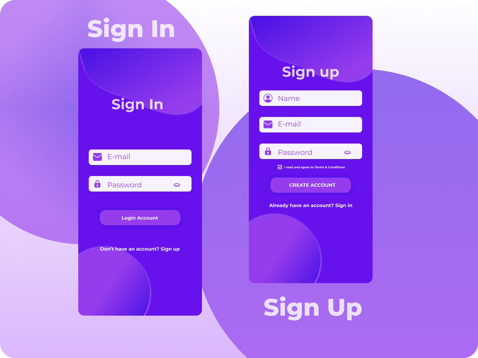 SignIn and SignUp page by Lalit Patel on Dribbble