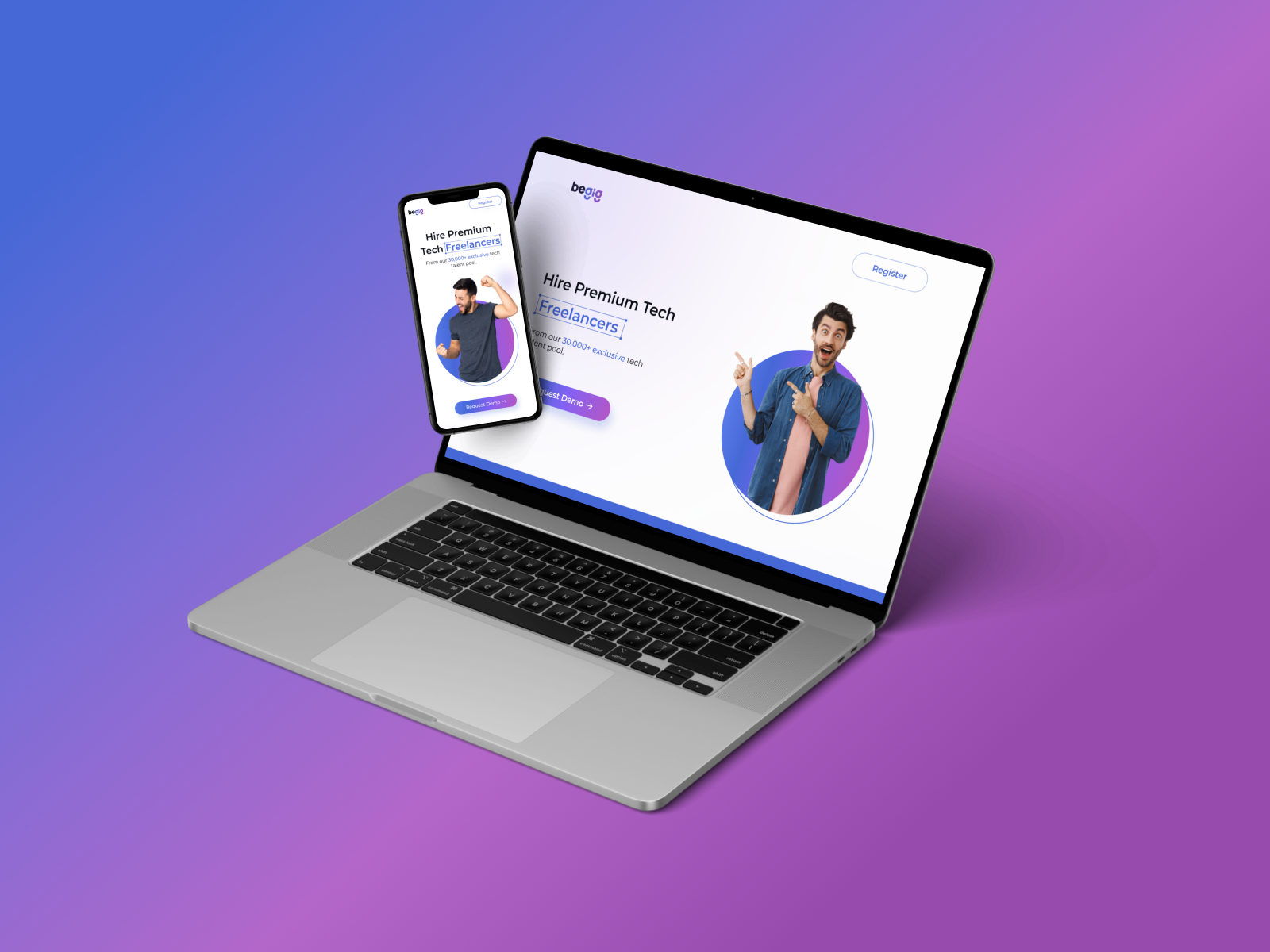 Landing page - Web and Mobile by Mohit Khandelwal on Dribbble