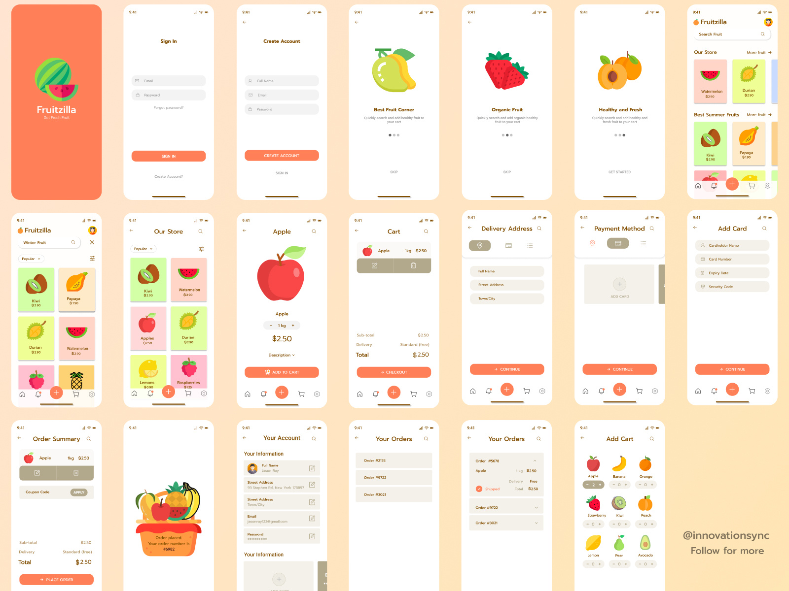 Fruit App Ui Concept by InnovationSync on Dribbble