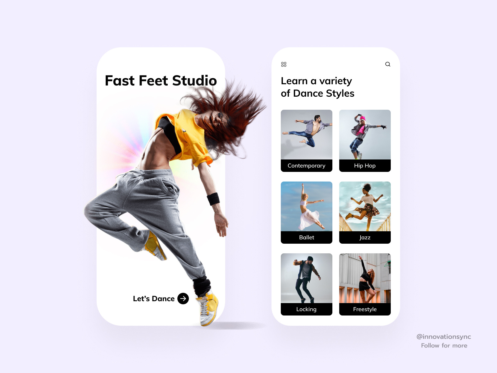 Dance Learning App Design by InnovationSync on Dribbble